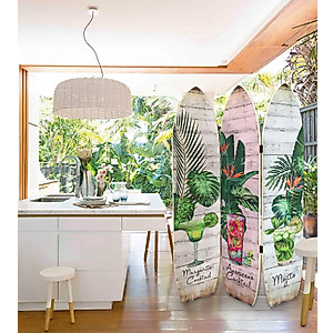 Screen Gems Local Surfboard Screen Room Divider, Multi