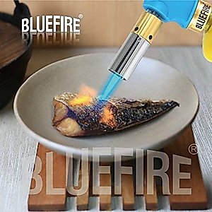 BLUEFIRE Handy Cyclone Torch Head Only Push Button Trigger Start Nozzle Torch Fuel by Propane MAPP MAP PRO Gas Cylinder Welding Soldering Brazing Cooking Glass Beads DIY