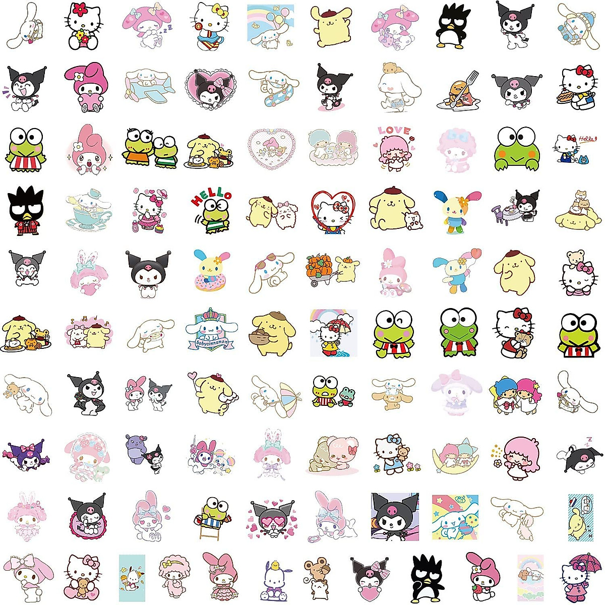 TUMAJI 100Pcs Cute Stickers Pack, Vinyl Waterproof Stickers Decals for Laptop, Phone, Bumper, Skateboard, Water Bottle, Anime Stickers for Boys Girls Adults