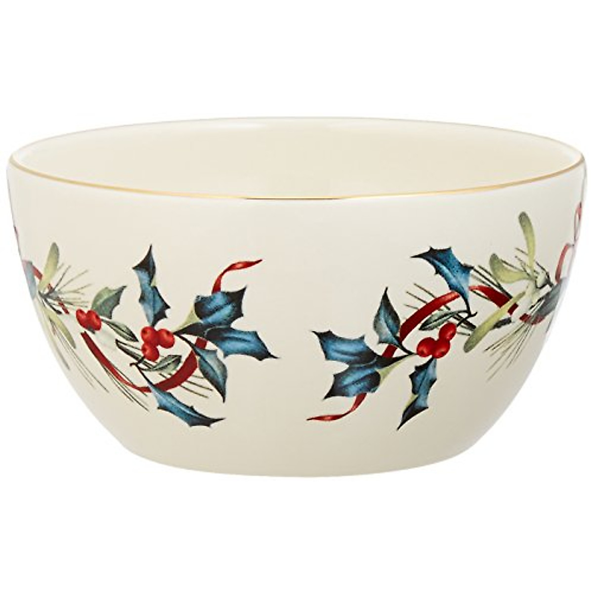 Lenox Winter Greetings 5" Bowl,Red & Green