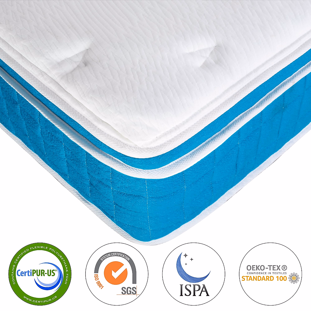 BreezeRest Queen Mattress 12 Inch Hybrid Mattress Bed in a Box,Colchones Queen Soft Cooling Gel Memory Foam Mattress with Individually Innerspring Pocket Coils for Motion Isolation