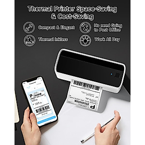 Phomemo Bluetooth Thermal Label Printer, Wireless Label Printer for Shipping Package & Small Business, 4x6 Address Label Printers, Thermal Printer Support iPhone, iPad, Mac, Windows, Android
