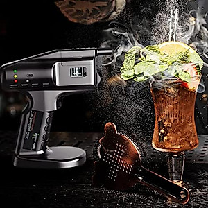 GAOMIN Cocktail Smoker Kit Smoking Gun Food Smoker Portable Smoke Infuser for Drinks Molecular Bubble Water Sprayer Handheld Drink Smoker Kit for Bar Kitchen Restaurant