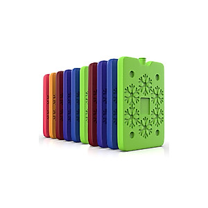 TrekProof Multicolor Reusable Ice Packs for Lunch Bags and Coolers, 10-Pack