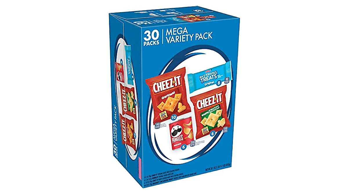 Kellogg's Mega Variety Pack Snacks 30 Count - Perfect for On-the-Go