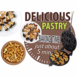 Non-stick Coating Cookie Mold Walnut Mushroom Assorted Tasty Homemade Cookies Baking Tools & Accessories Cookie Presses Bakeware (10 Mushrooms)