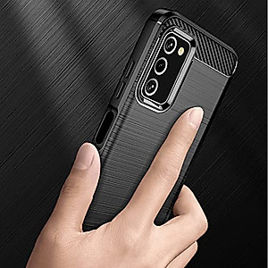 Osophter for Galaxy A03S Case,Samsung A03S Case with 2pcs Screen Protector Shock-Absorption Flexible TPU Rubber Protective Cell Phone Cover for Samsung Galaxy A03S US(Black)