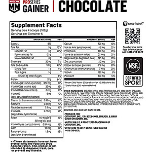 Muscle Milk Gainer Protein Powder, Chocolate, 32g Protein, 5 Pound