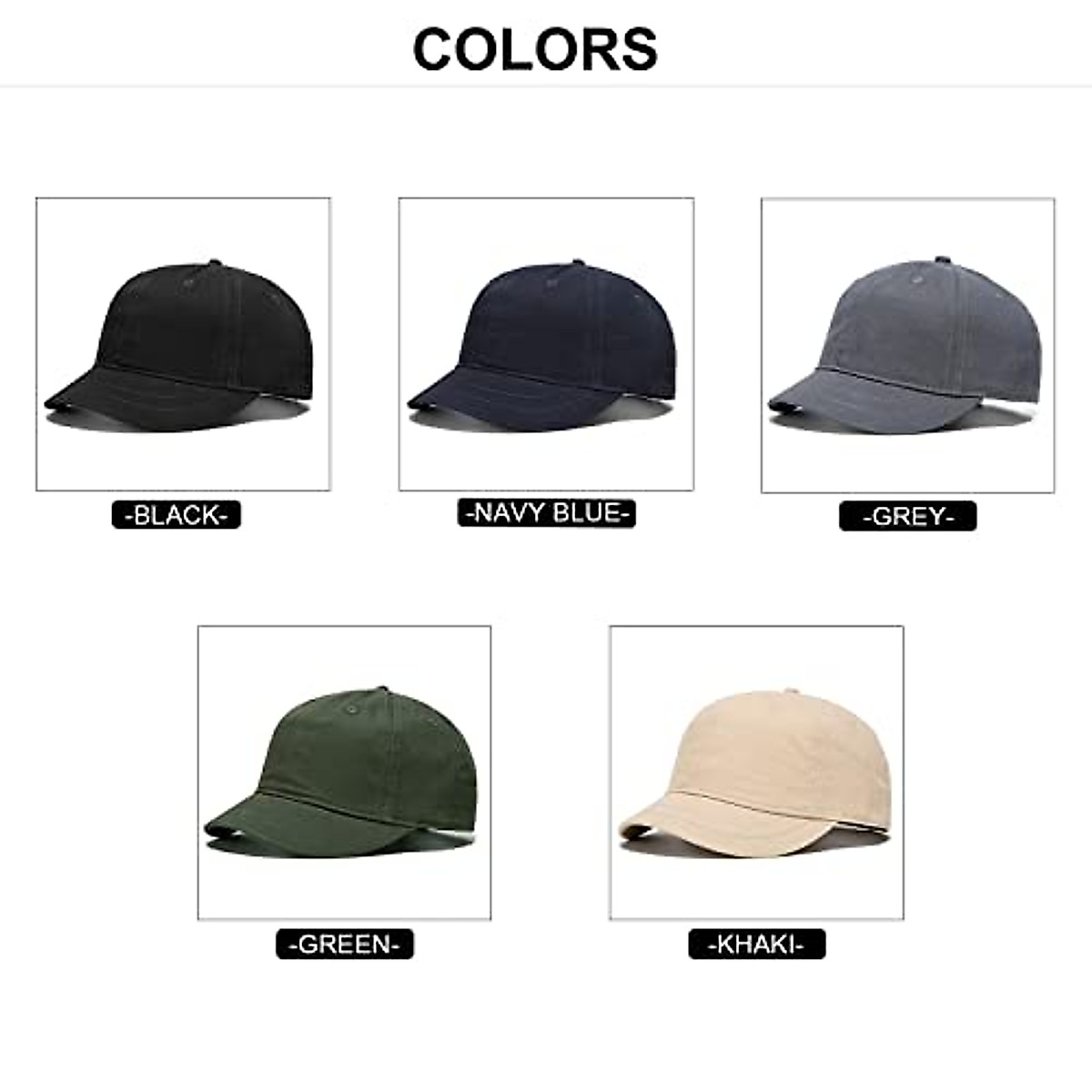 Short Brim Baseball Cap for Women and Men Outdoor Sports Cotton Snapack Caps Adjustable Dad Hats Umpire Sun Hats BP064 Khaki