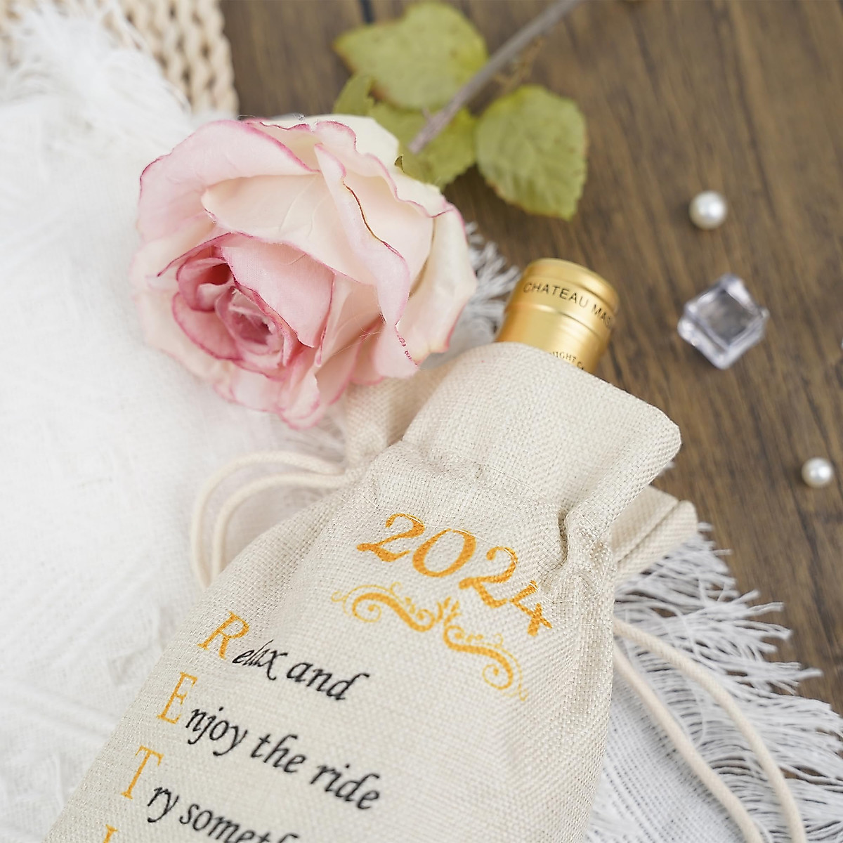 2024 Retirement Gifts Wine Bag - Retirement Wine Bags Retirement Wine Bottle Gift Bags Funny 2024 Retirement Gifts for Retired Men Women Teacher Employees Friend Colleague