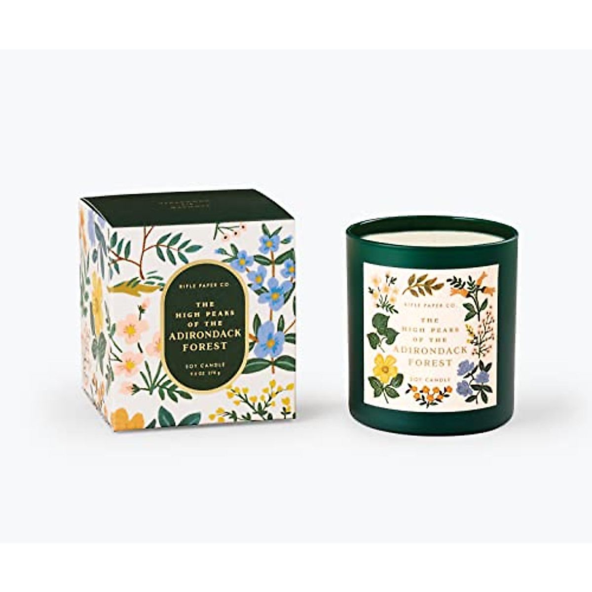 Rifle Paper Co. Candle Set for Festive Occasions and Gatherings with Decorative Box and Festive Labels On Soy Candle Base, 40+ Hour Burn Time, The Souks of Marrakech and High Peaks of The Adirondack