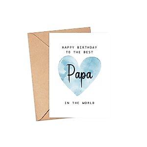 MoltDesigns Happy Birthday To The Best Papa In The World Card - Papa Birthday Card - Papa Card - Father's Day Gift - Happy Birthday Card