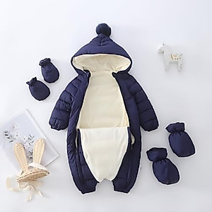 Ohrwurm Snowsuit For Baby Boy 9-12 Months Toddler Girl Winter Coat Infant Jacker Clothes Navy 9-15 Months
