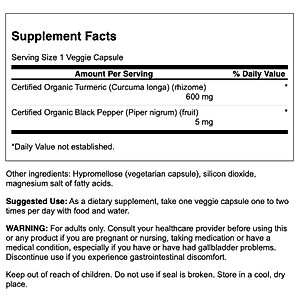 Swanson Premium- Turmeric & Black Pepper - Antioxidant, Digestion & Joint Support - 90 Veg Caps