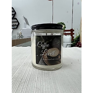 Coffee Smoky Quartz Crystal Soy Candle - Manifestation - Vegan Soy Candle Aromatherapy