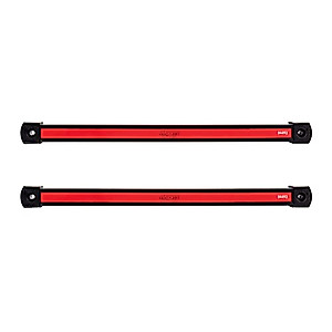 Myers Tire Supply Heavy-Duty 12" Magnetic Rails | Super Strong Metal Magnet Storage Tool Organizer Bars Set with Mounting Screws | Great for the Garage, Workshop or RV