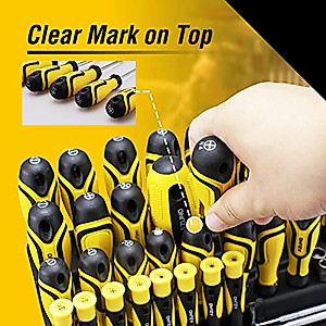 AZUNO 101PCS Magnetic Screwdriver Set with Plastic Racking, Best Screwdriver Set Drive Magnetic Bit and Precision screwdriver Cool Tools for Men Tools (101-Piece)