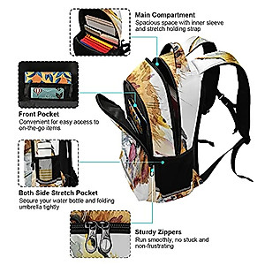 ALAZA Cute Fox Watercolor Animal Backpack Purse for Women Men Personalized Laptop Notebook Tablet School Bag Stylish Casual Daypack, 13 14 15.6 inch