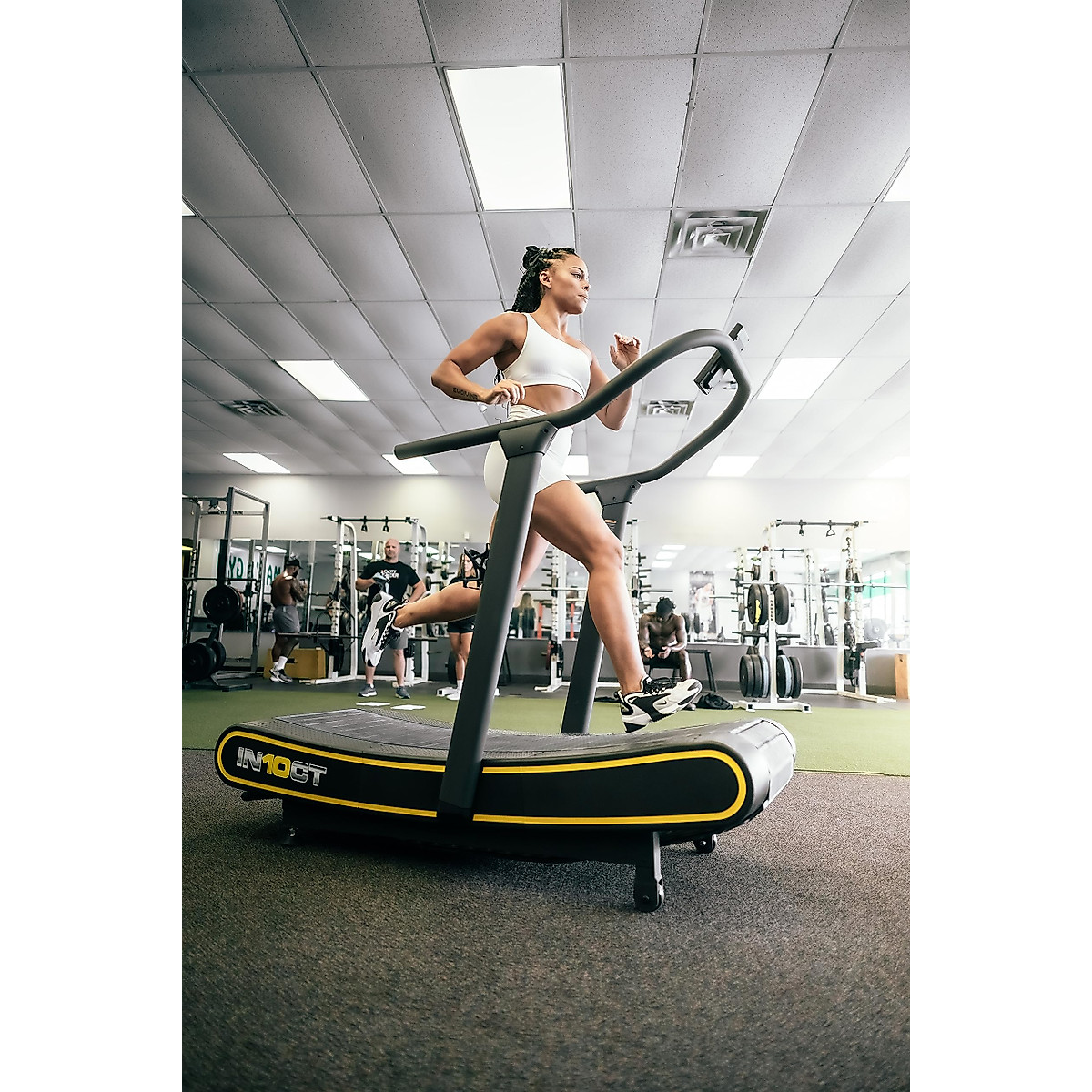 IN10CT (Intensity) Health Runner Curved Manual Treadmill - Non Motorized Treadmill with Curved Running Platform