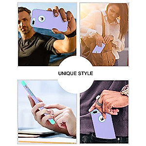 BENTOBEN iPhone 8 Plus Case, iPhone 7 Plus Case, 2 in 1 Slim Hybrid Shockproof Hard PC Bumper Rugged Drop Protective Phone Case Cover for iPhone 8 Plus / 7 Plus 5.5 inch, Purple/Green