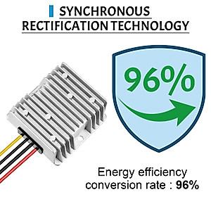 Kohree 24V to 12V Step Down Converter Regulator Reducer 20A 240W Golf Cart DC/DC Converter Regulator Reducer Waterproof for Club Car Truck Vehicle Boat Solar System Scooters Bicycles
