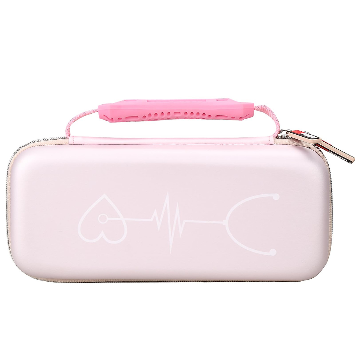 FBLFOBELI Stethoscope Case Compatible with 3M Littmann Classic III/Lightweight II S.E/MDF Acoustica Deluxe Stethoscopes, Includes Mesh Pocket for Nurse Accessories for Work (Pink)