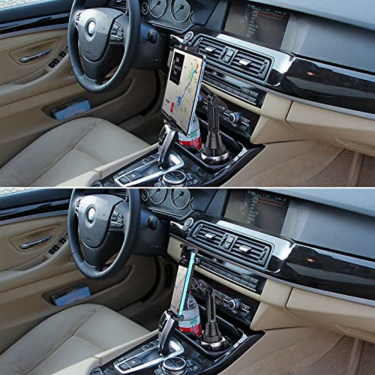 WixGear Cup Tablets Holder for Car, Car Cup Holder Tablet and Phone Mount Adjustable Automobile Cup Holder Smart Phone Cradle Car Mount (New & Sturdy Design)