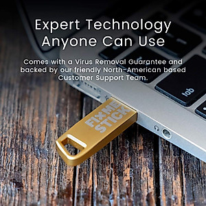 FixMeStick Gold Computer Virus Removal Stick for Windows PCs - Unlimited Use on Up to 5 Laptops or Desktops for 2 Years - Works with Your Antivirus