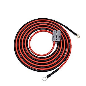 ACOPOWER HY-AS-AR0809 9ft 8AWG Anderson-Ring Cable, Black