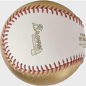 Rawlings | Official 2021 World Series Champions | Atlanta Braves | Commemorative Baseball | Game Scores Edition