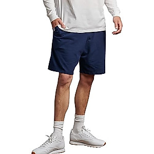 Russell Athletic Mens Cotton & Jogger with Pockets Athletic Shorts, Basic Cotton - Navy, Large US