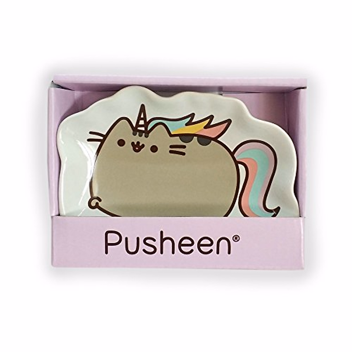 Enesco Pusheen by Our Name is Mud “Pusheenicorn” Stoneware Dish, Multicolor, 4.5 Inches Trinket Tray