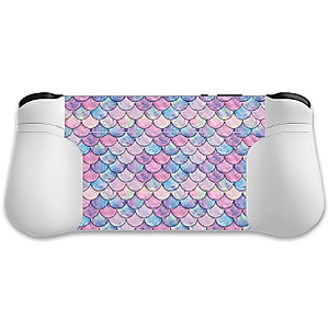 MightySkins Carbon Fiber Skin Compatible with Logitech G Cloud Gaming Handheld - Mermaid Scales | Protective, Durable Textured Carbon Fiber Finish | Easy to Apply | Made in The USA