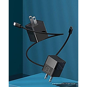 ZMI zPower Turbo Cube PPS 33W GaN Ultra Compact USB Type C (USB C) PD 3.0 Power Adapter Compatible w/iPhone iPad Android Requiring 30W/20W or Less Power, Non-Folding Fixed Prongs, Cable Not Included