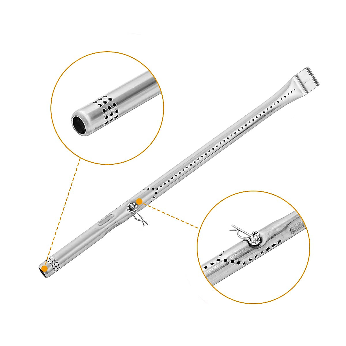 SafBbcue 463437815 463436915 Replacement Parts for Charbroil 463436815 463435115 463370015 463335115 466335015 463343015 466343015 Heat Plates G4580018W1 G4328M00W1 Burner Tube