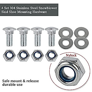 HUSWELL 76153-736-010 Skid Shoes (2 Pack) with Mounting Hardware for Honda Snow Blower Thrower HS50 HS55 HS55K1 HS55K2 HS70 HS80 HS80L1