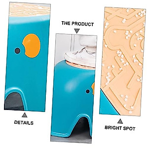 Household Step Stool 2pcs Baby Non- Training Two Helper Blue Stools Anti- Potty Step Footstool Kids Plastic Stool Elephant Cartoon Living Household for Sizes Ottoman Chairs