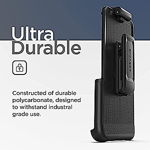 Encased Belt Case for Motorola One 5G ACE Case with Screen Protector and Holster Clip - Heavy Duty Protection for Moto One 5G UW Ace (Black)