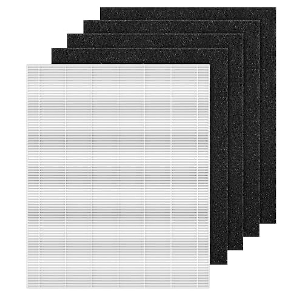 D480 Replacement Filter D4 Compatible with Winix D480 Air Purifier Part No. 1712-0100-00, Includes 1 H13 Grade True HEPA and 4 Activated Carbon Filters (1+4)