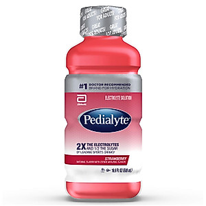 Pedialyte Electrolyte Solution Strawberry 16.9 fl oz, 12 Count