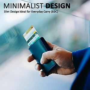 RFID Wallet for Men with Money Clip - PU Leather Mens Wallet Credit Card Holder - Minimalist Wallet for Men - Slim Wallet for Men - Front Pocket Wallets for Men - RFID Wallet Women Favorite