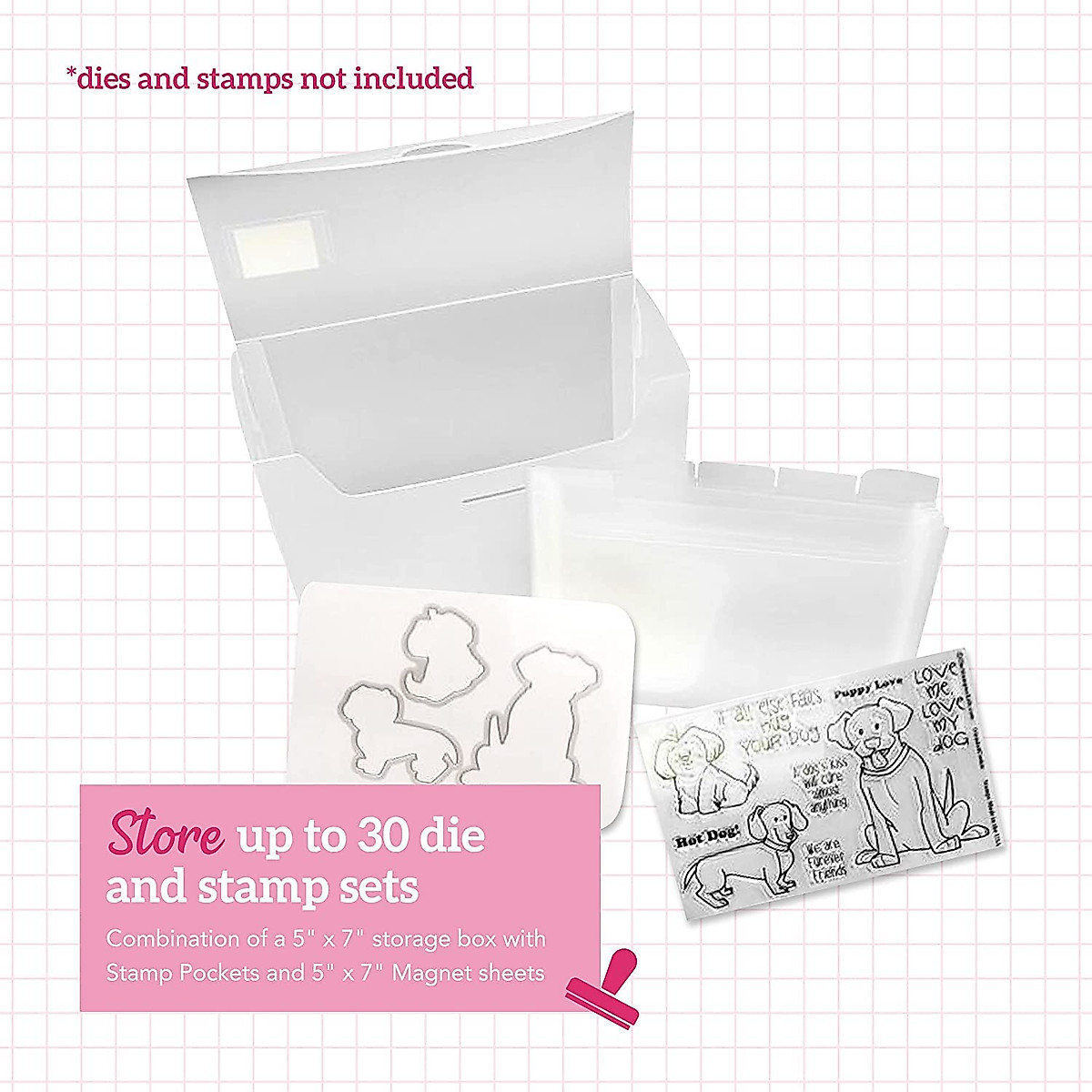 Totally Tiffany Die and Stamp Storage Power Pack, Bundle of 3 Packs, Storage for up to 90 Stamp and Die Sets