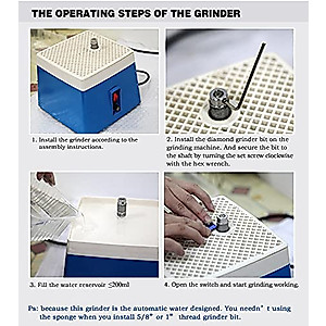 Glass Grinder Machine Ceramic Grinder Portable Power Stained Grinder Mini Griding Tool with Diamond Grinder Bit Portable Glass Grinder