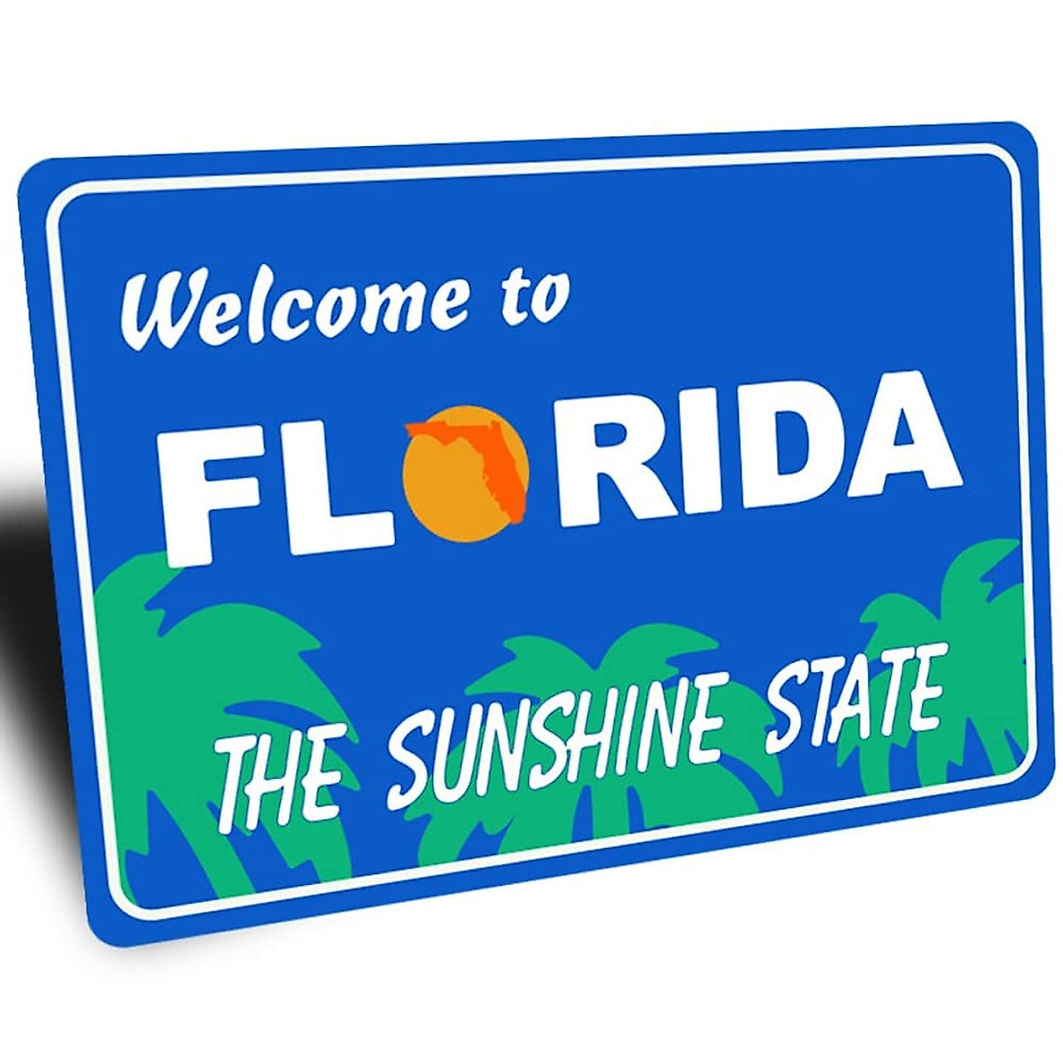 Welcome To Florida Sign, Florida Welcome, Welcome Sign, State Welcome Sign, State Sign, State Road Sign, Florida Life, Florida Living 8x12 inch