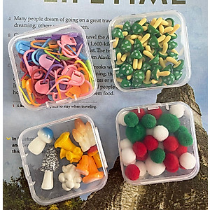 Pcxino 40 Pack 5.5cm Small Clear Storage Box,Clear Plastic Beads Storage Containers Box with Hinged Lid for Small Items and Craft Projects