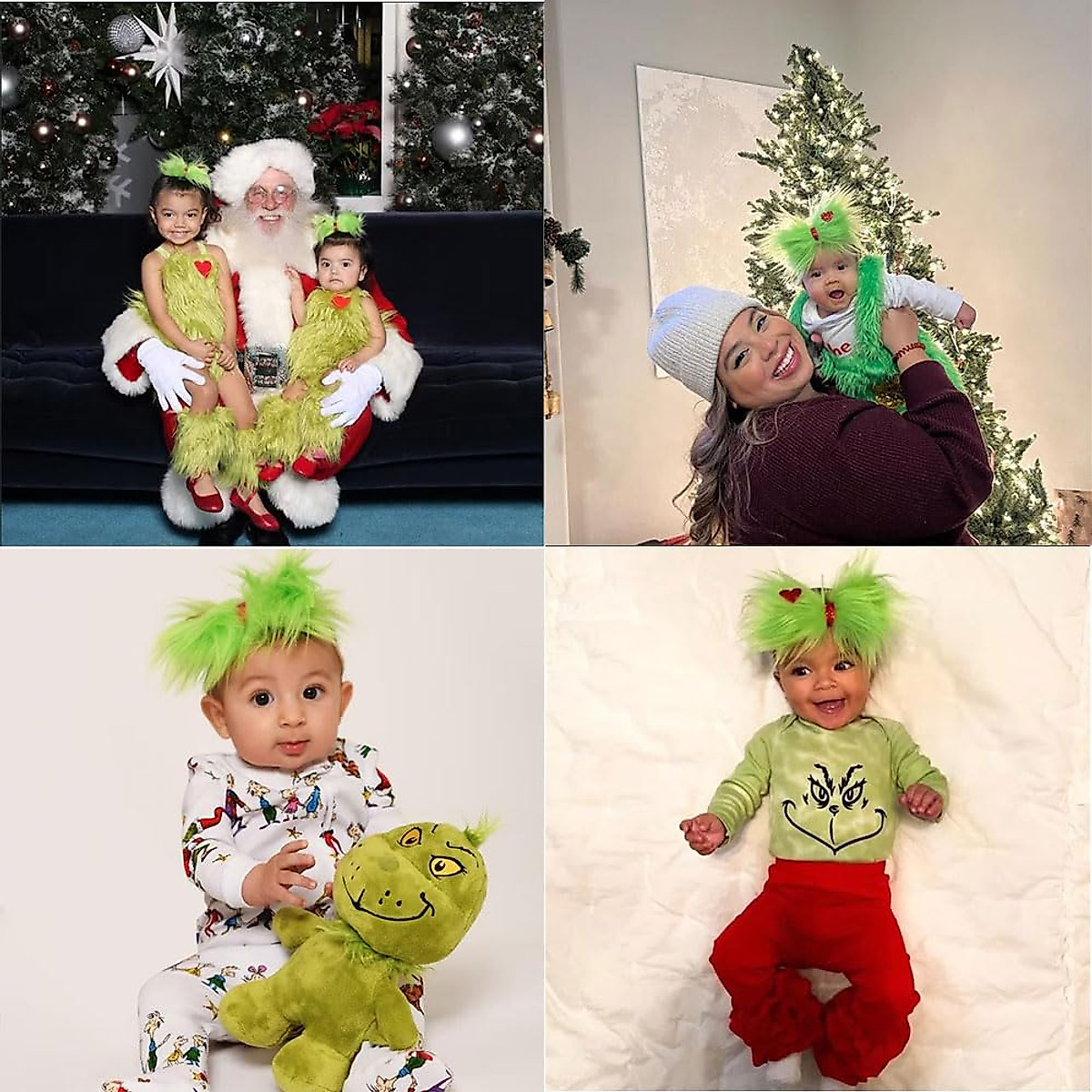 Christmas High Chair Banner, Girl Christmas 1st Birthday Sign Banner, Candy Cane Red, Green,Pink Highchair Garland with Hair Bow for Girls Christmas First Birthday, Photo Booth Props And Cake Smash