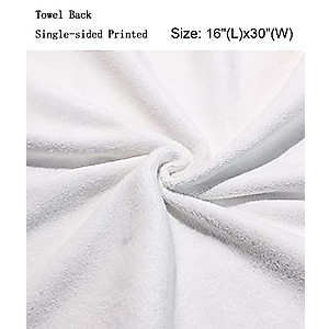 Naanle French Bulldog Holding Cocktai Party Soft Highly Absorbent Guest Home Decor Hand Towels Multipurpose for Bathroom, Hotel, Gym and Spa (16 x 30 Inches,White)