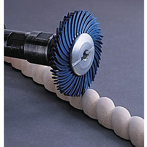 Cubitron Scotch-Brite Radial Bristle Brush, 6 in x 1/2 in x 1 in 80 With Adapter