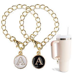 Buewutiry 2 Pcs Name ID Letter Accessories for Stanley Cup, Letter Accessories for Stanley 40/30 oz Tumbler with Handle, 26 Letters for Stanley Cup Accessories (A)