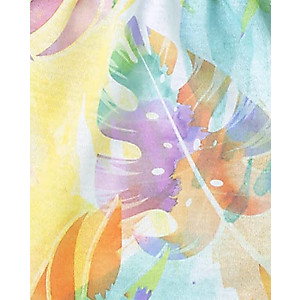 The Children's Place girls The Children's Place Shorts Pajama Set, Tropical, Small US